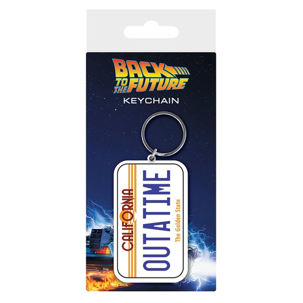 BACK TO THE FUTURE OUTTATIME RUBBER KEYCHAIN – Real Groovy